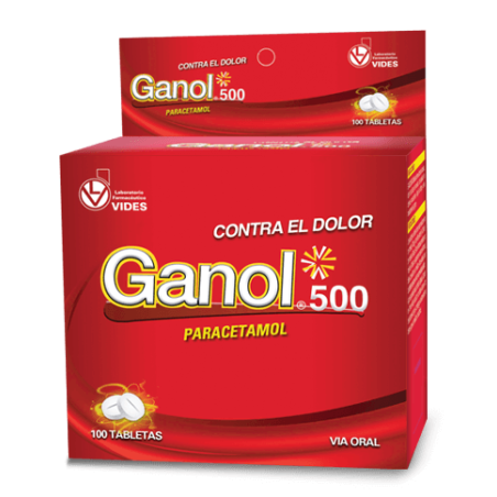 Ganol 500 mg. Caja x 100 Tabletas (50 Sobres x 2)